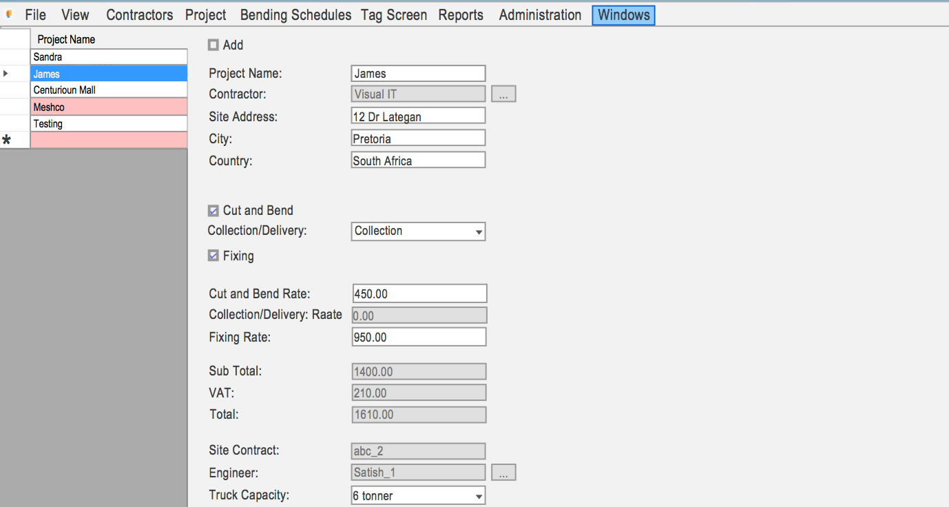 Interface - Rebar Tags
