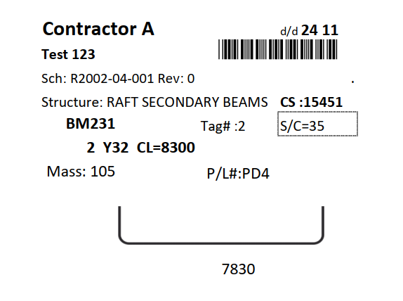 Reports - Rebar Tags