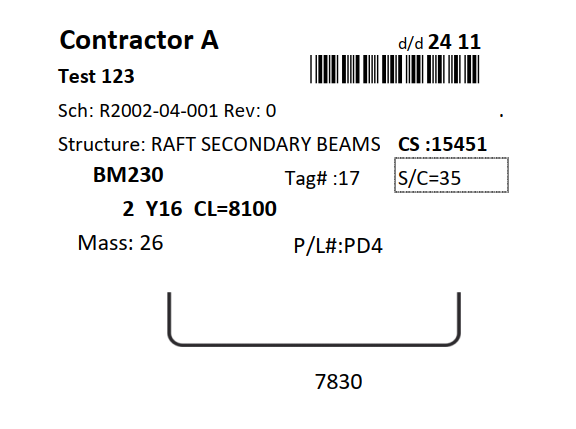 Reports - Rebar Tags