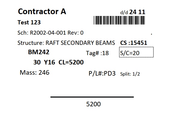 Reports - Rebar Tags